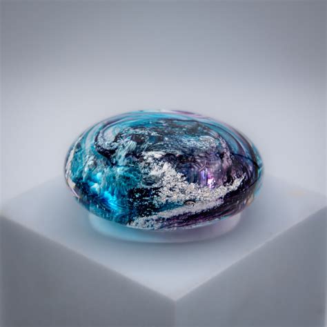 Mini Ashes To Glass Pebble Paperweight