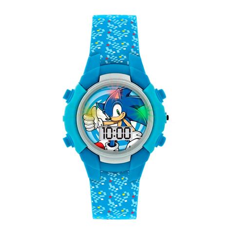 Disney Watches Sonic The Hedgehog Digital Blue Silicone Strap Watch Watches From Faith