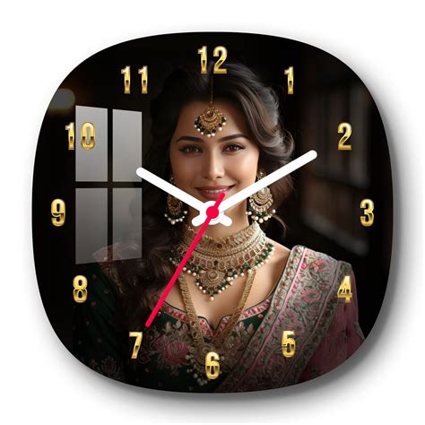 Customizedpersonalized Premium Acrylic Analog Wall Clock With Photo F Five Kraft