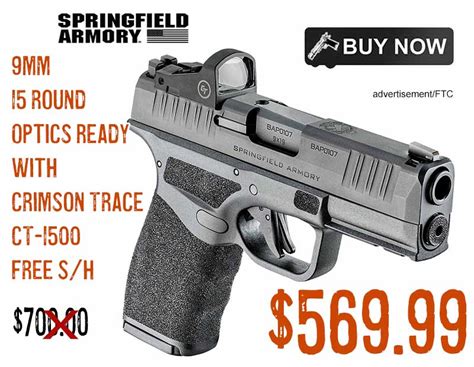 Springfield Hellcat Pro Osp 9mm Optic Ready Pistol W Ct Red Dot 56999