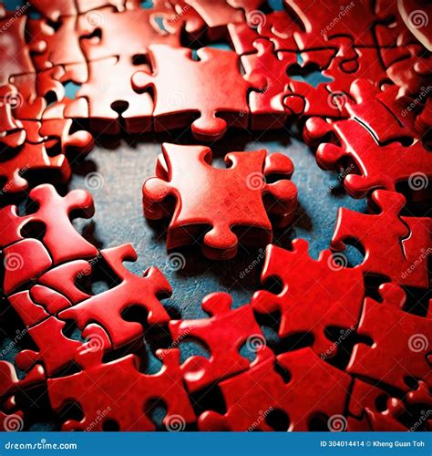 Broken Missing Pieces Of Love Romance Puzzle Shown With Jigsaw Stock