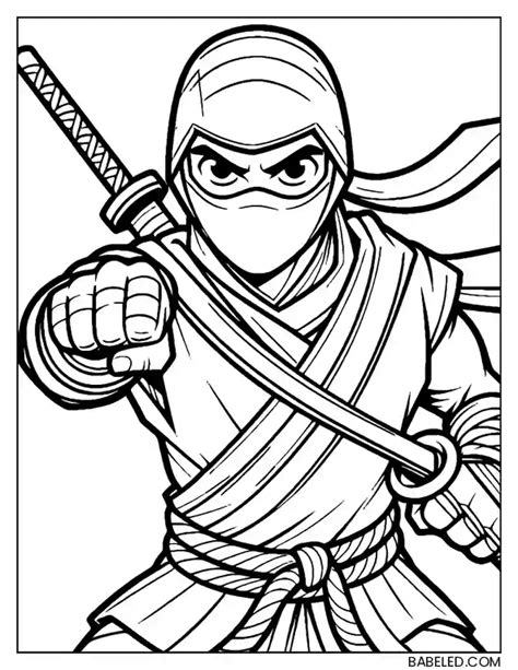 8 Free Printable Ninja Coloring Pages Sheets And Pictures For Adults