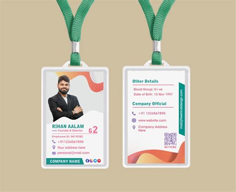 Employee Id Card Template Free Hindi Design