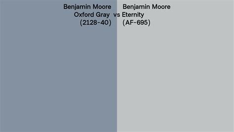 Benjamin Moore Oxford Gray Vs Eternity Side By Side Comparison