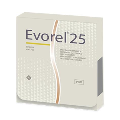 Buy Evorel 25 Patches Estradiol Patches 25mcg Dock Pharmacy