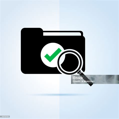 File Verification Stock Illustration Download Image Now Agreement Analyzing Black Color