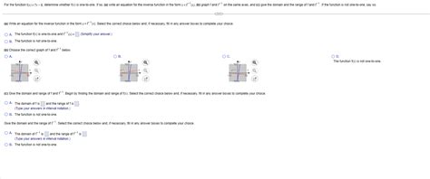 Solved A Write An Equation For The Inverse Function In The Chegg