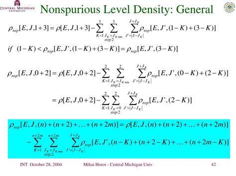 Ppt New Approaches For Spin And Parity Dependent Shell Model Nuclear Level Density Powerpoint