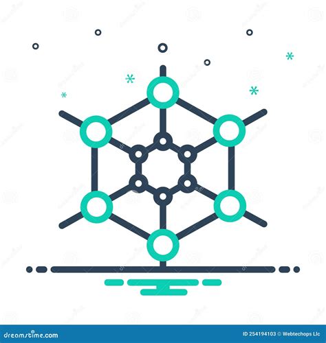 Mix Icon For Polymer Molecule And Polypropylene Stock Illustration