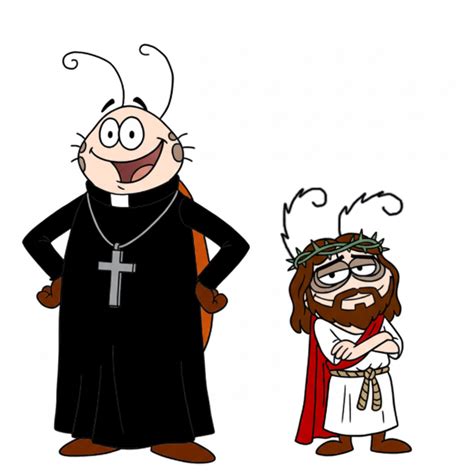 Rube Roach Dressed As Priest And Reg Roach Dressed As Jesus In
