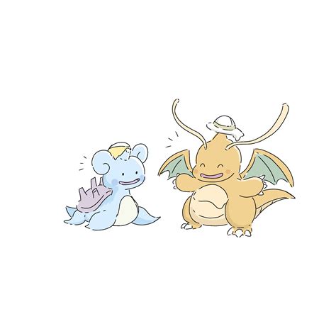Dragonite Ditto Lapras And Transformed Ditto Pokemon And 1 More Drawn By Kickhopper123
