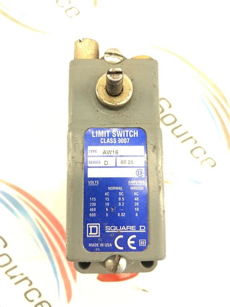 Square D Aw16 Class 9007 Series D Limit Switch