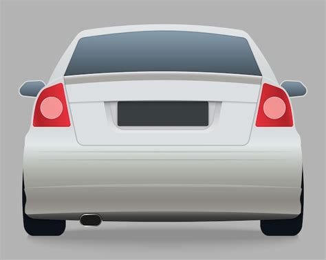 Coche Vista Trasera Vector