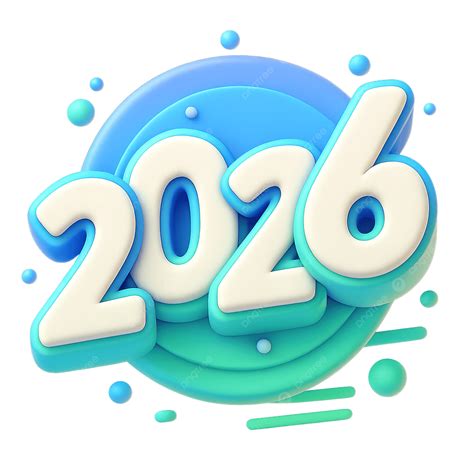 2026 Icon Gradient Vector 2026 New Year Simple Calendar Png