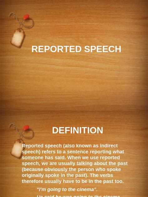 Reported Speech Bach Pdf Question Languages