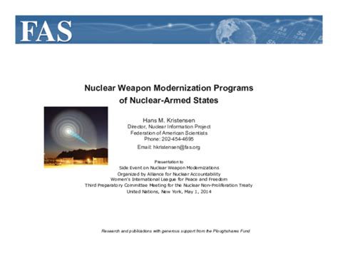 Pdf Nuclear Weapon Modernization Programs Of Nuclear Armed States