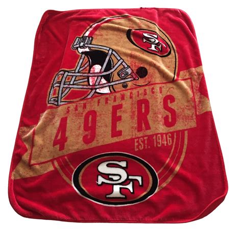 San Francisco 49ers 60x48 Royal Plush Raschel Blanket Northwest Ebay