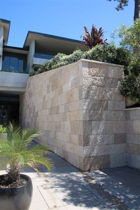 Stone Wall Cladding With Large Planter