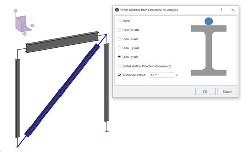 Risa How The Analysis Offset Feature Can Be Used To Design Wt Braces