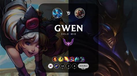 Gwen Mid Vs Zed Kr Master Patch 1317 Youtube