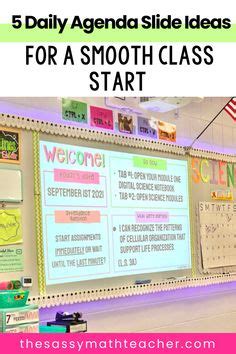 Classroom Display With Objective Agenda Week Overview And Upcoming