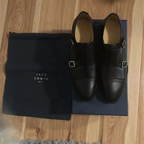 Jack Erwin Shoes Jack Erwin Phineas Black Leathernwtcaptoe Monk