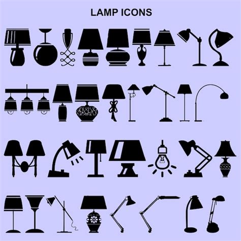 Premium Vector Set Of Lamp Icons Vector