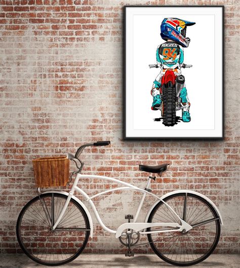 Ken Roczen Motocross Legend Cartoon Print Exclusive To Our Shop Etsy