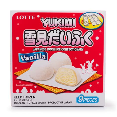 Lotte Yukimi Japanese Mochi Ice Cream Vanilla 9pcs By Weee Mochi