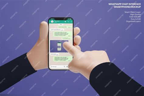Premium Psd Whatsapp Chatting Massage Sharing App User Interface Mockup