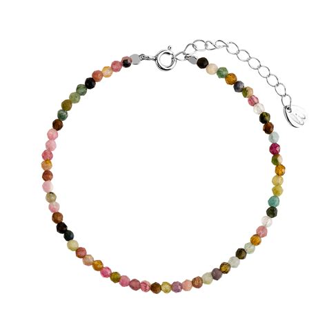 Браслет с разноцветными турмалинами | JeweLi