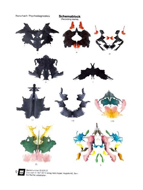 Rorschach Recording Sheet Pdf