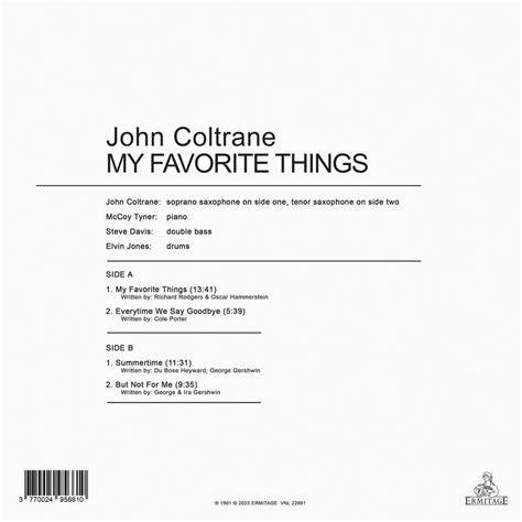 John Coltrane My Favorite Things Sheet Music My Favorite Things