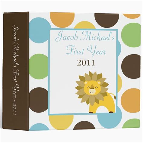 2 Photo Binder Scrapbook Jungle King Lion Safari Zazzle