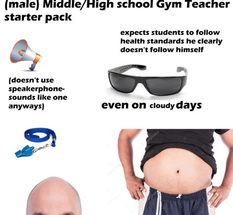 Male High School Gym Teacher Starter Pack Gym Teacher Know Your Meme