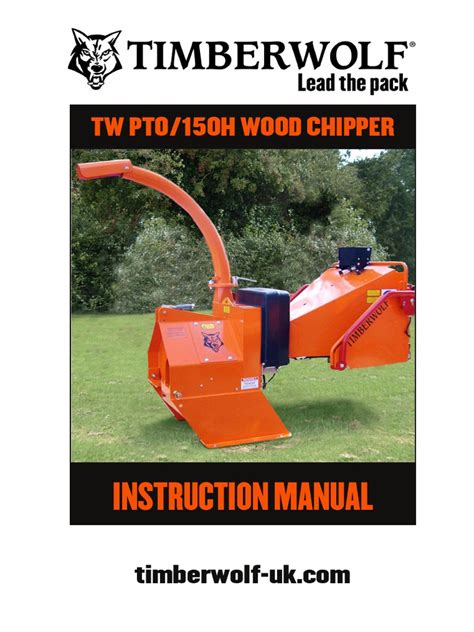 Timberwolf Tw Pto 150h Wood Chipper Instruction Manual English Pdf
