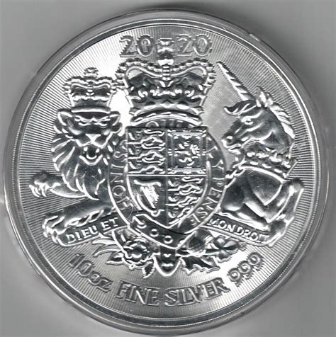 2020 Silver Ten Ounce Coin Royal Arms Dorset Coin Company