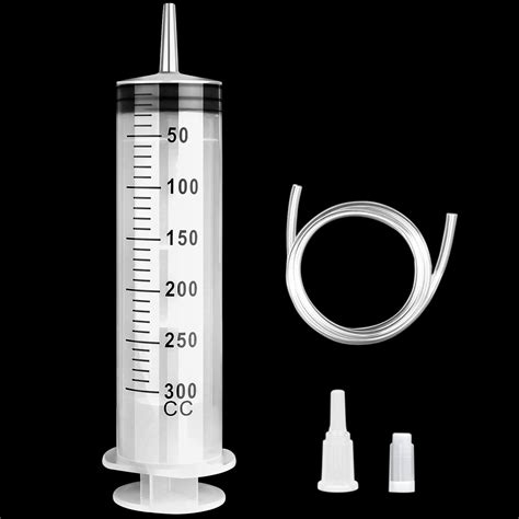 300ml Large Syringe Oil Syringe Reusable Liquid Syringe 300cc Plastic