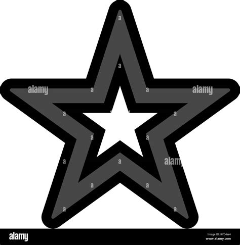 Star Symbol Icon Black Simple Hollow With Outline 5 Pointed Rounded