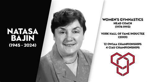 York Athletics And Recreation Mourns The Loss Of Former Womens Gymnastics Head Coach Natasa Bajin