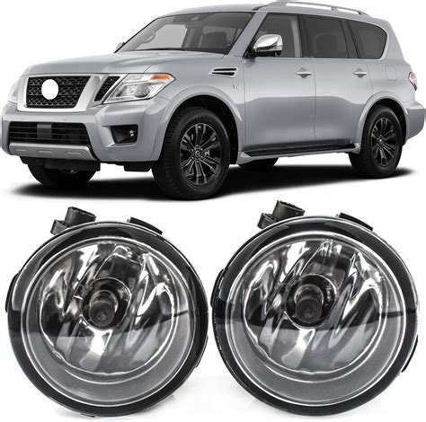 Tiny Force Pair Of Fog Lights Compatible With Nissan Armada