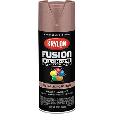 Krylon 12oz Metallic Rose Gld Fusion Spray Paint Msc Direct