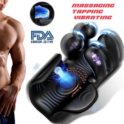 Male Masturbaters Penis Training Vibrator Automatic Tapping Stroker Men
