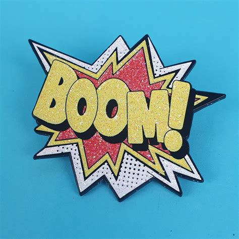 Boom Pin Badge Dragged Out