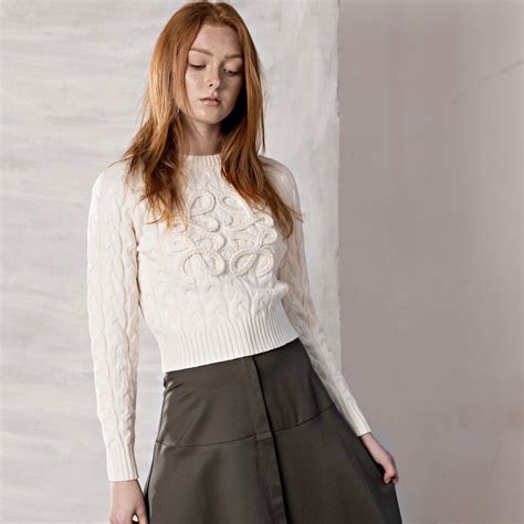 Designer Inspired Knit Sweater Inivory In05ny