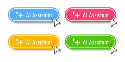 Premium Vector Ai Assistant Button A Set Of Buttons With Ai Assistant