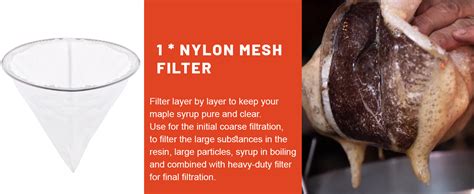 Eihfhie 12 Pcs Maple Syrup Filters Set 1qt Reusable Premium Food Grade Filters