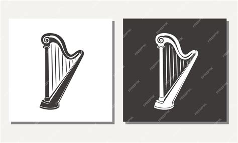 Harp Clipart Black And White
