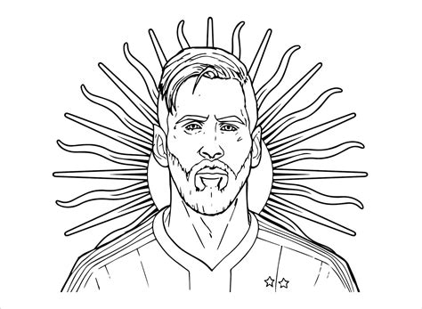 Lionel Messi Coloring Pages Coloringlib