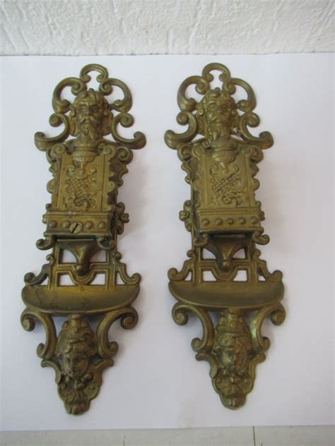 2 Antique Brass Match Holders Brass Catawiki